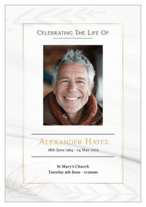 Order Of Service Booklet - Honour - Iridis Memorials