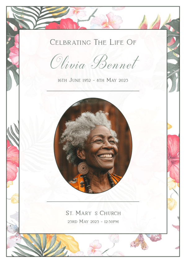 How To Create An Order Of Service Booklet For A Traditional Funeral ...