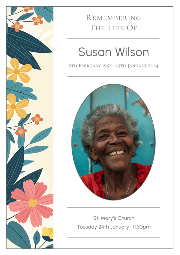 Order Of Service Booklet - Affection - Iridis Memorials